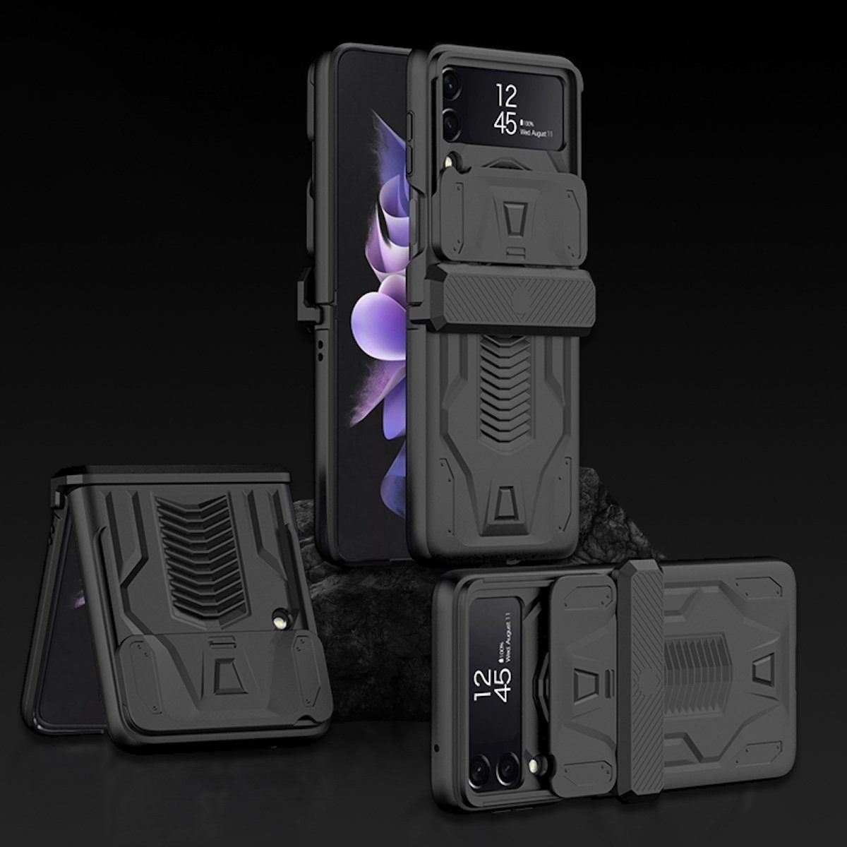 Wigento Handyhülle Für Samsung Galaxy Z Flip4 5g Outdoor Kunststoff