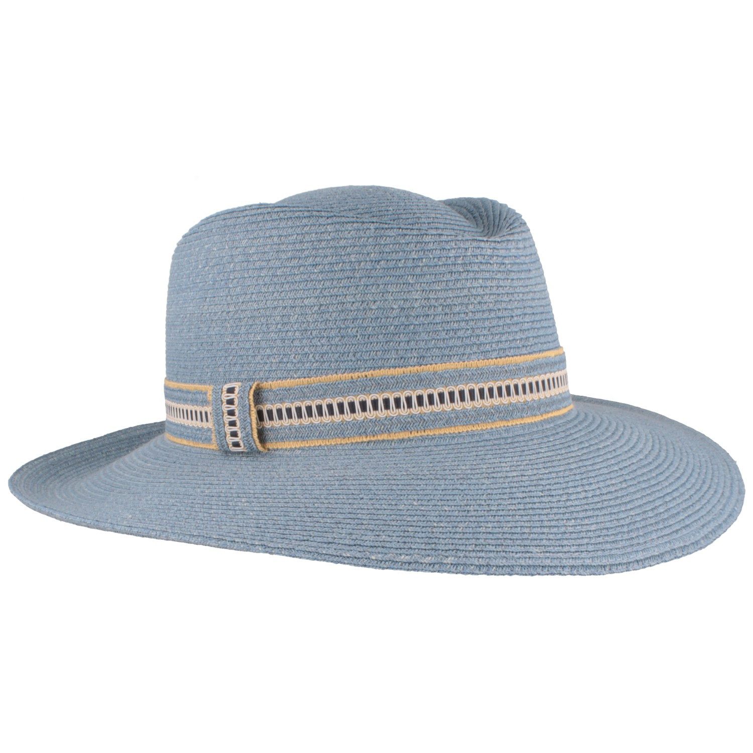 Mayser Strohhut Knautschbarer UV-Schutz Bortenhut Sabine aus Raffia