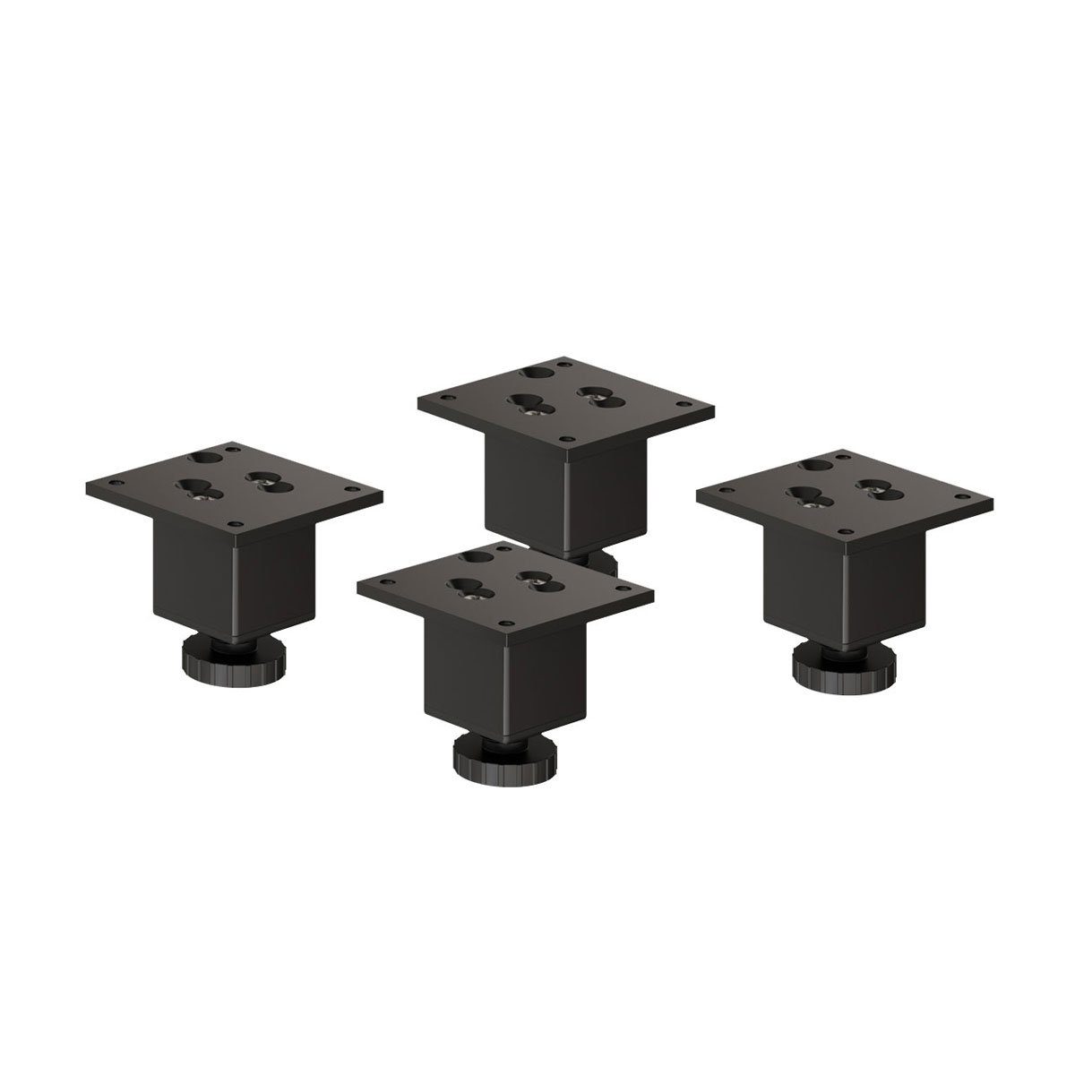 Sossai® Möbelfuß Höhenverstellbare Aluminium Möbelfüße In Schwarz 4 St