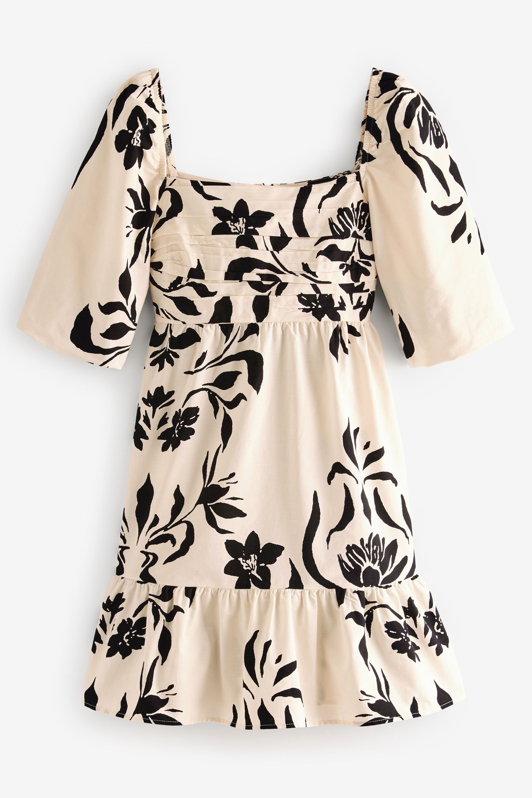 Next Minikleid Gesmoktes Minikleid Mit Puffärmeln 1 Tlg