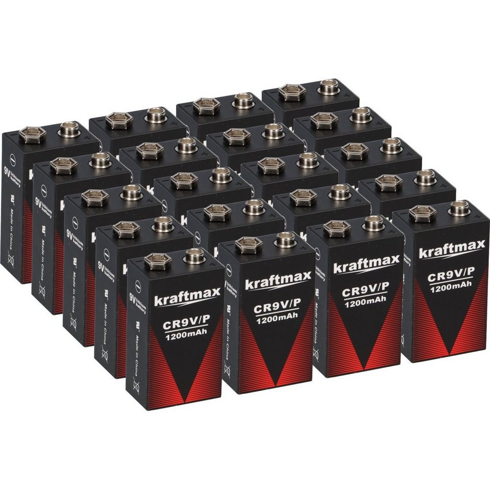 kraftmax 20x Kraftmax Lithium 9V Block Hochleistungs- Batterien für ... kraftmax 20x Kraftmax Lithium 9V Block Hochleistungs- Batterien für ...