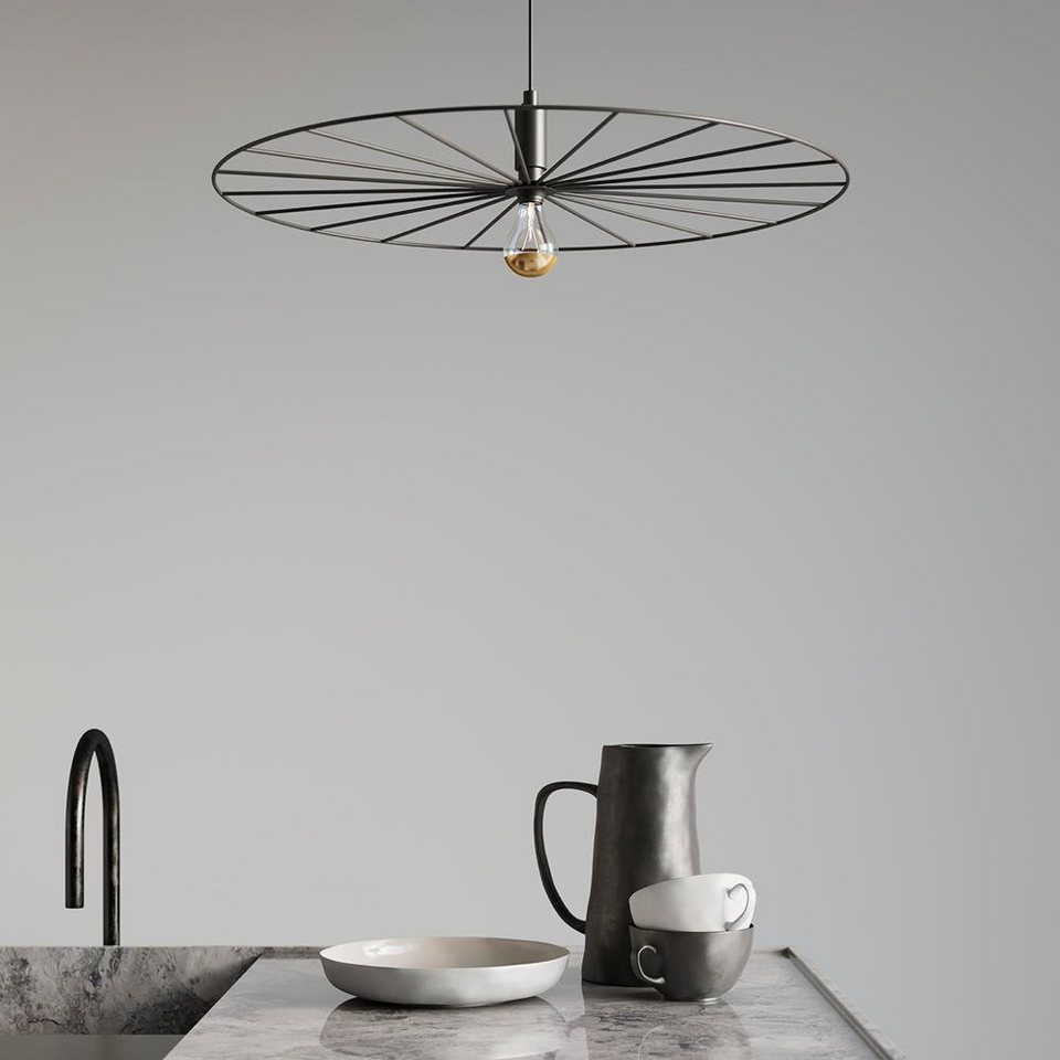 Famlights Hängeleuchte Pendelleuchte Shirin In Schwarz E27 450mm