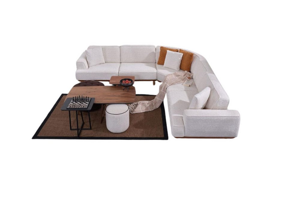 Jvmoebel Ecksofa Weißes Polster Ecksofa L Form Eckcouch Wohnzimmer