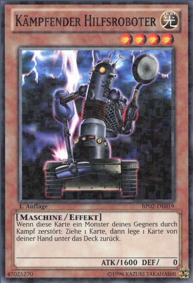 ᐅ Recollectibles Sammelkarte Yugioh Karte Kämpfender Hilfsroboter V 2