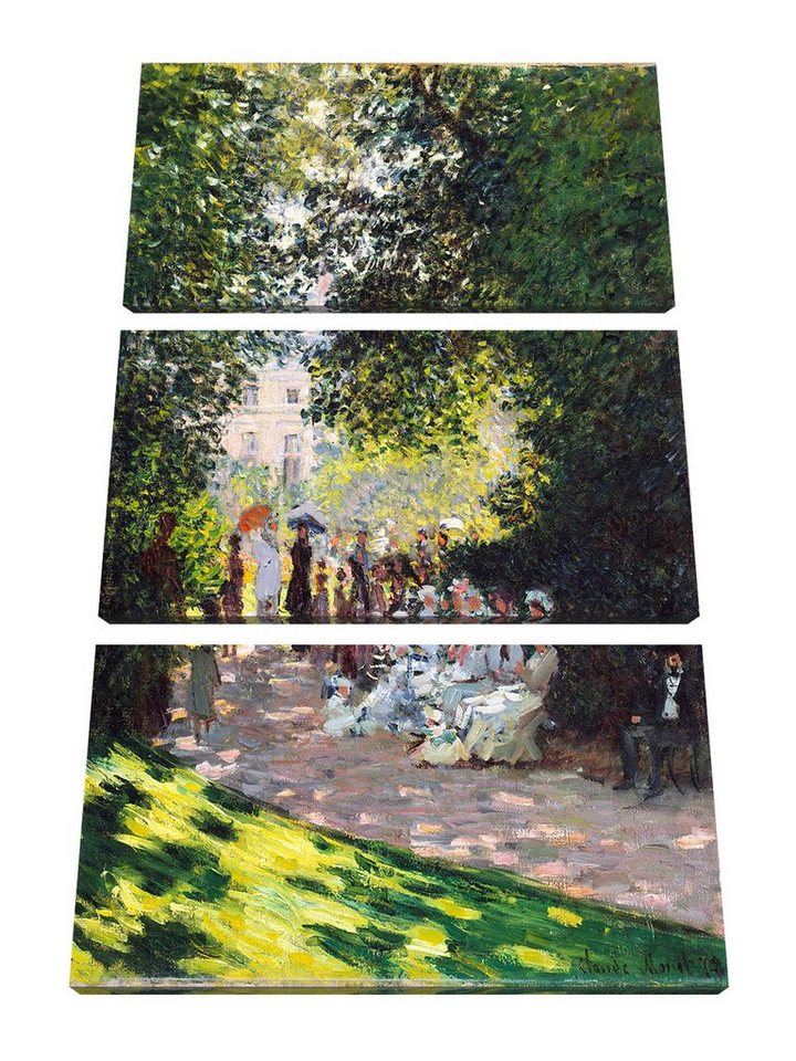 Pixxprint Leinwandbild Claude Monet Der Park Monceau Claude Monet