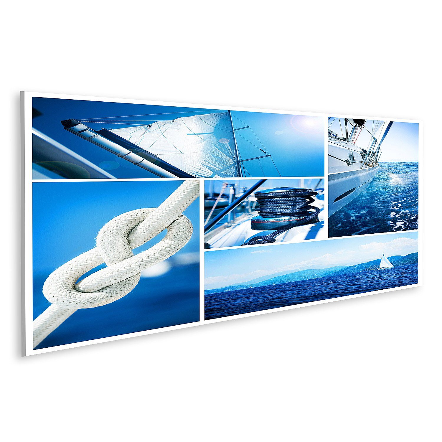islandburner Leinwandbild Bild auf Leinwand Yacht Collage Segelboot Yachting Konzept Wandbild L