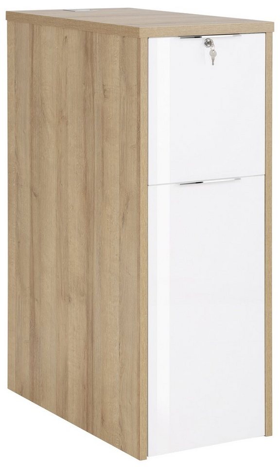 Möbelando Container 5506 Bxhxt 44x115x80 Cm In Riviera Eiche Lack