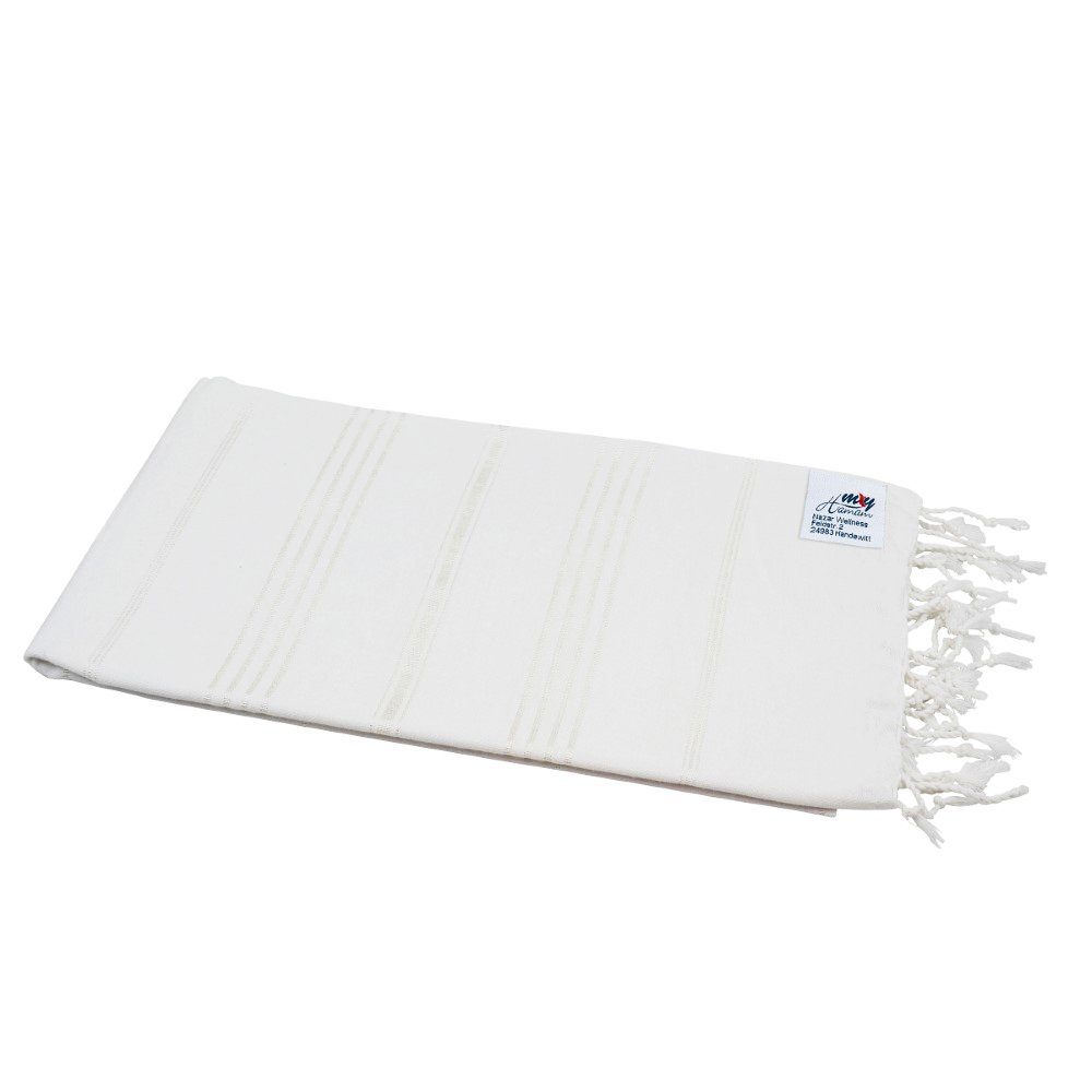 my Hamam Hamamtuch Wellnesstuch "Sultan" für Sauna, Spa & Hamam, Baumwolle, Viskose (1-St), mit ...