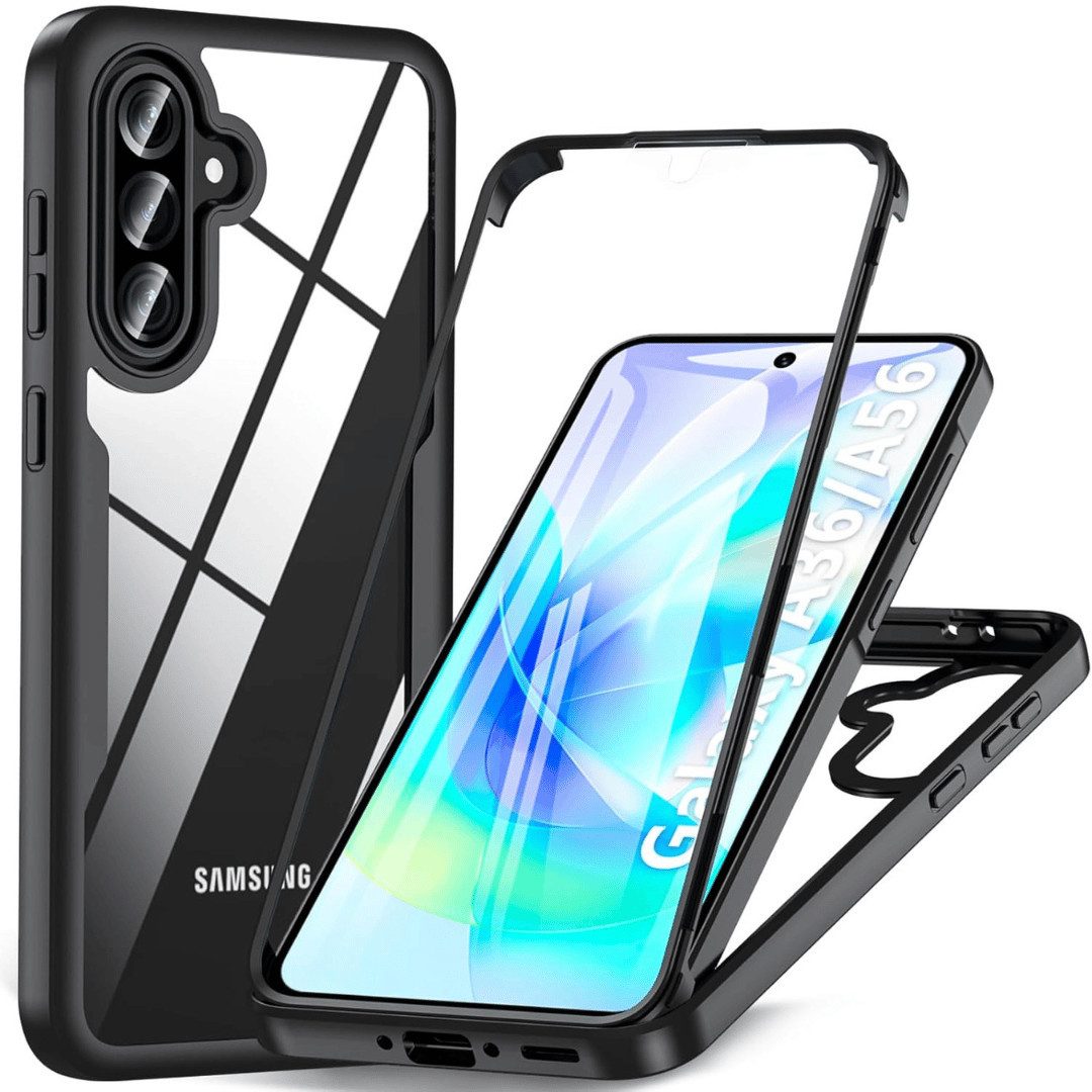 SmartUP Smartphone-Hülle + Schutzglas für Samsung Galaxy A56 5G Panzerfolie Display Case Cover 6 ...
