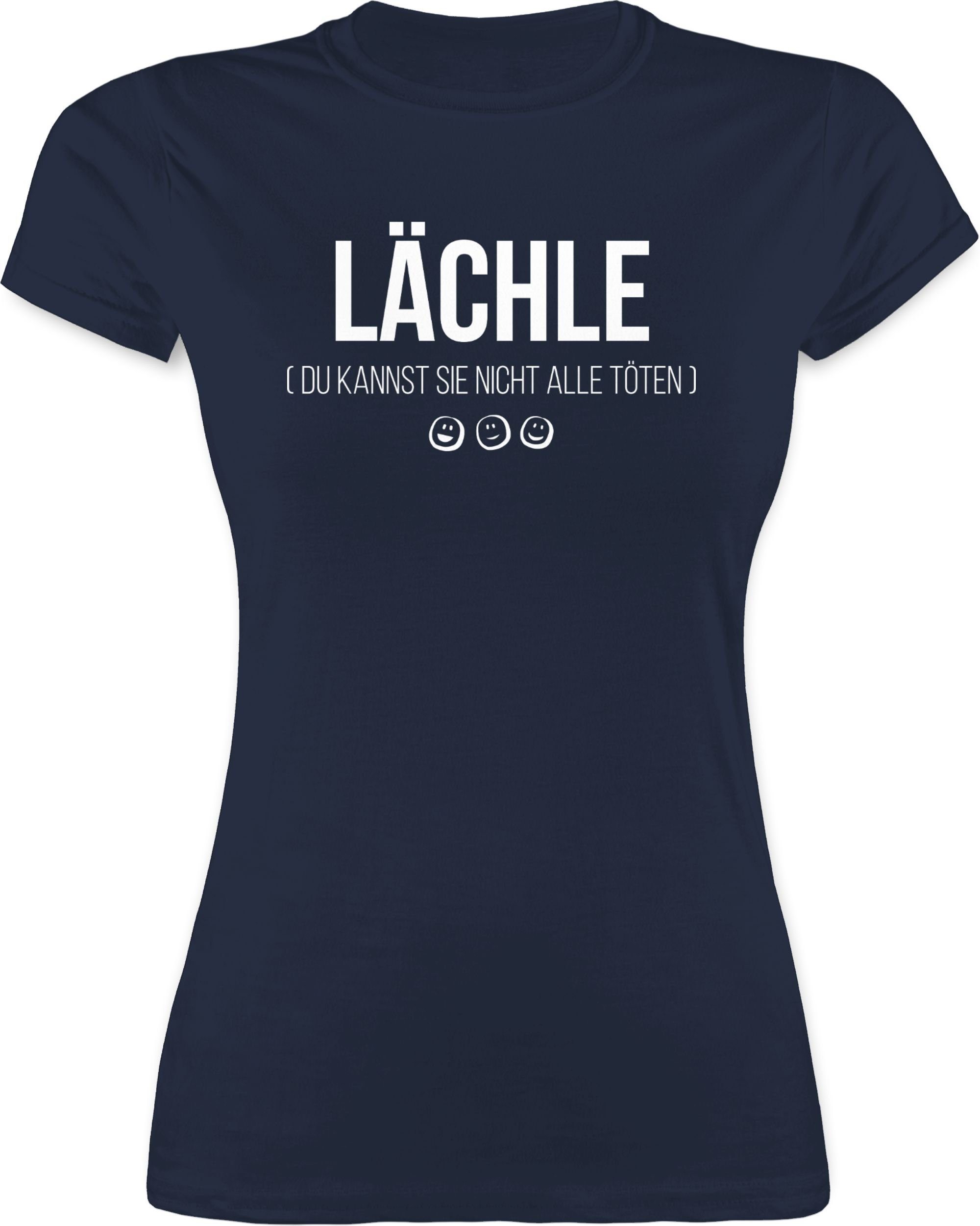 Shirtracer T Shirt Lächle Du Kannst Sie Nicht Alle Töten 3 Emoticon