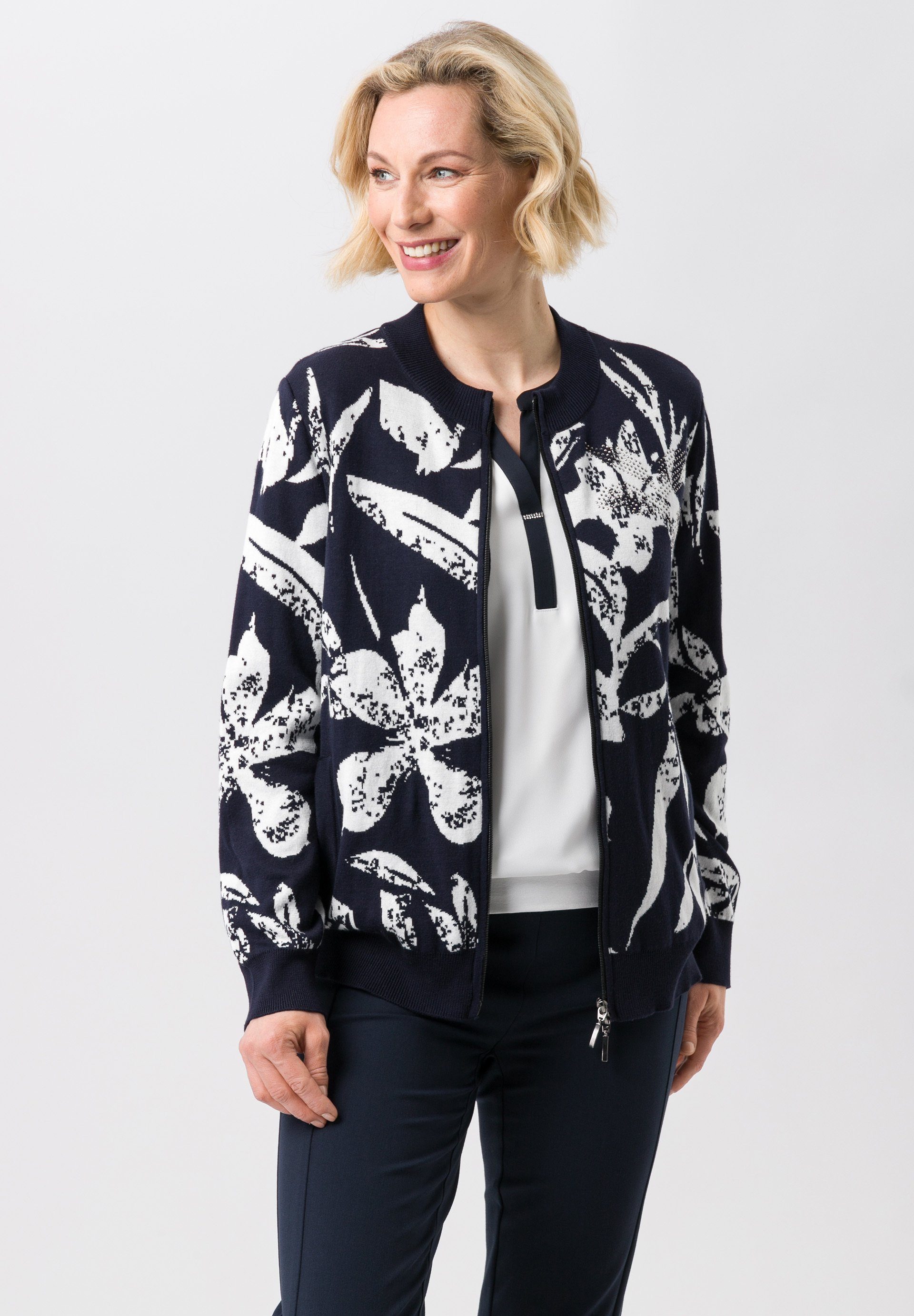 FRANK WALDER Strickjacke FRANK WALDER Typ SAPHIRE BLUE