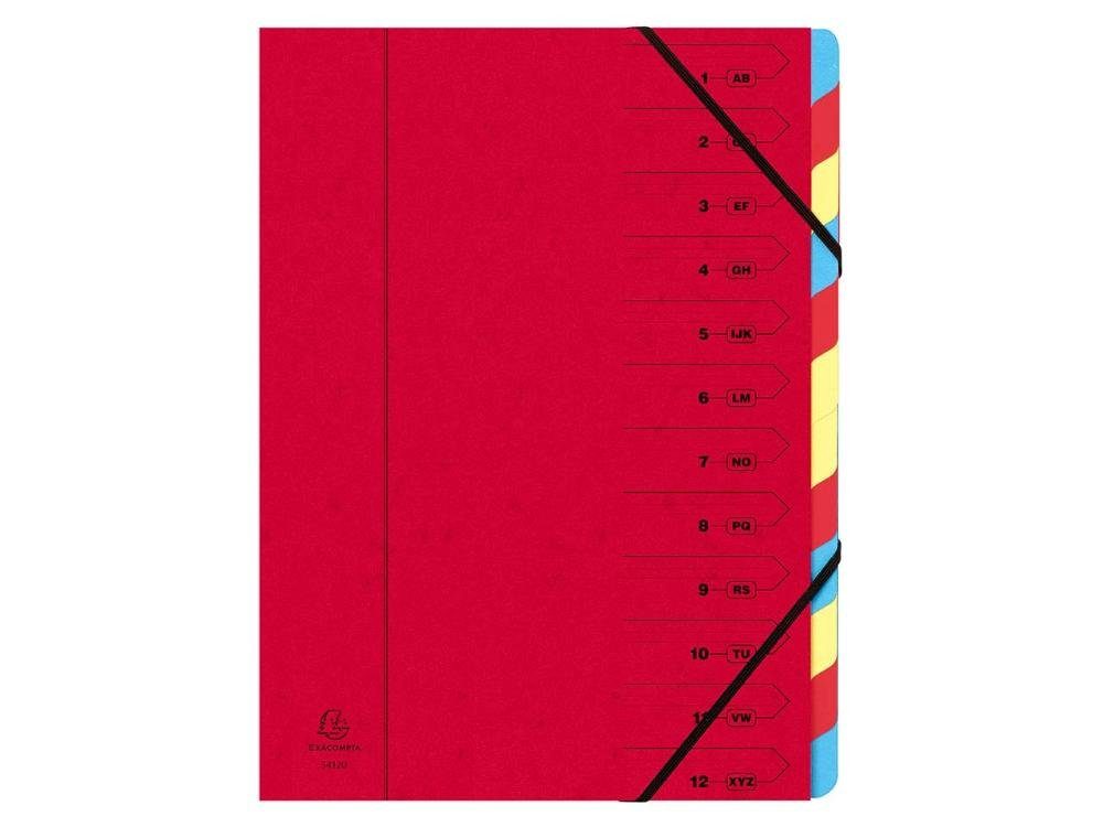 EXACOMPTA Organisationsmappe Exacompta Ordnungsmappe mit 12 Fächern, DIN A4