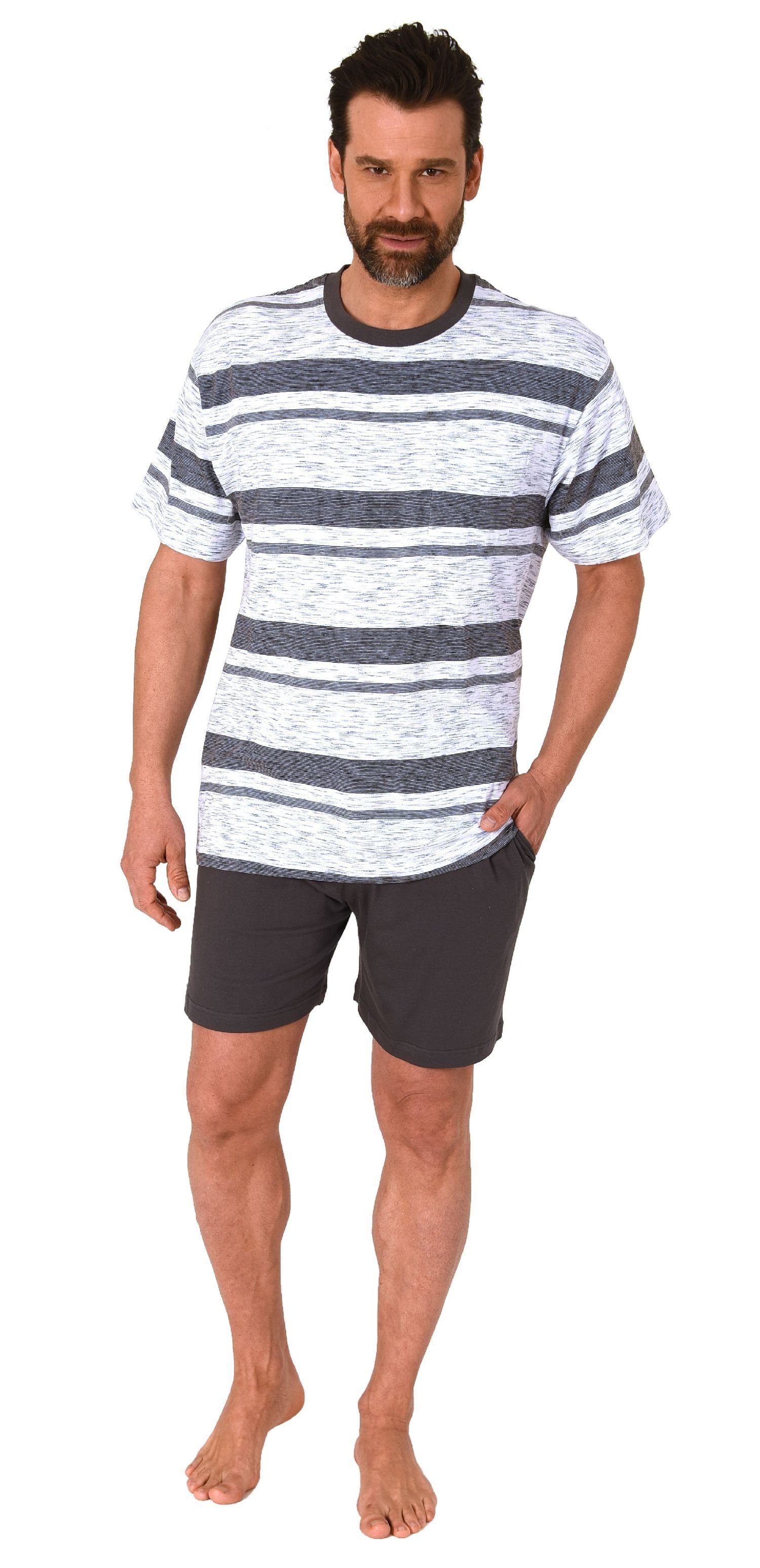 Normann Pyjama Herren Schlafanzug Kurzarm Shorty Pyjama In