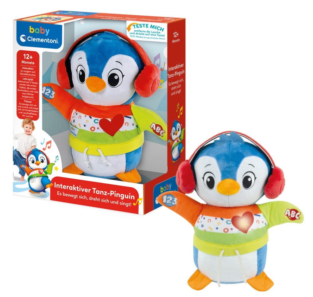 Clementoni® Spielfigur Interaktiver Tanz-Pinguin, Spielzeugfigur