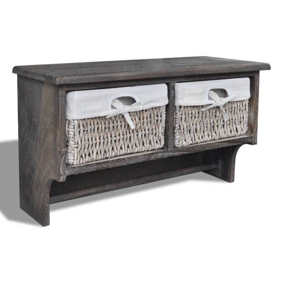 Möbelando Wandgarderobe 290715 Aus Paulownia Holz In Braun Mit 2