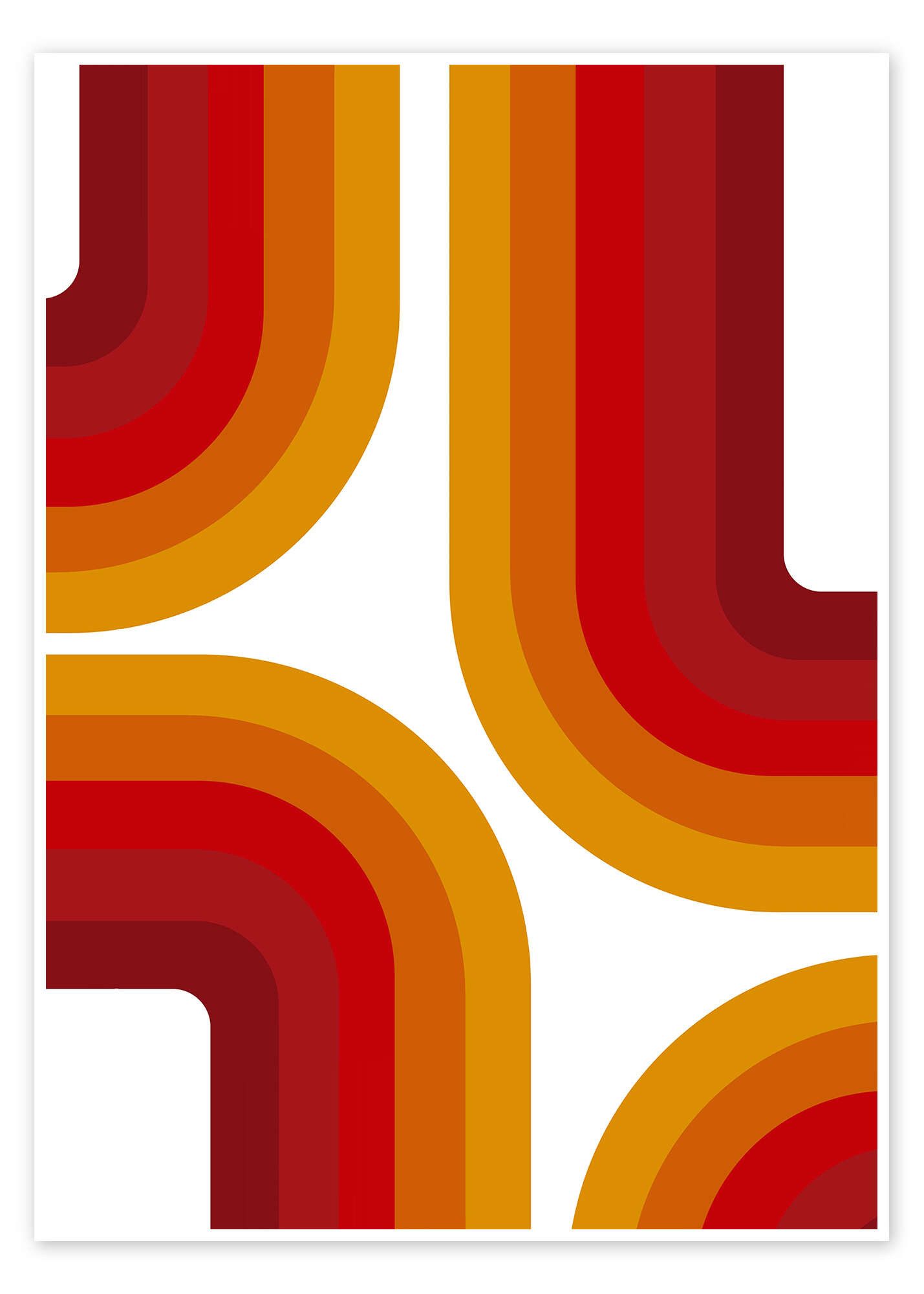 Posterlounge Poster Mandy Reinmuth Retro Bow Lounge Digitale Kunst