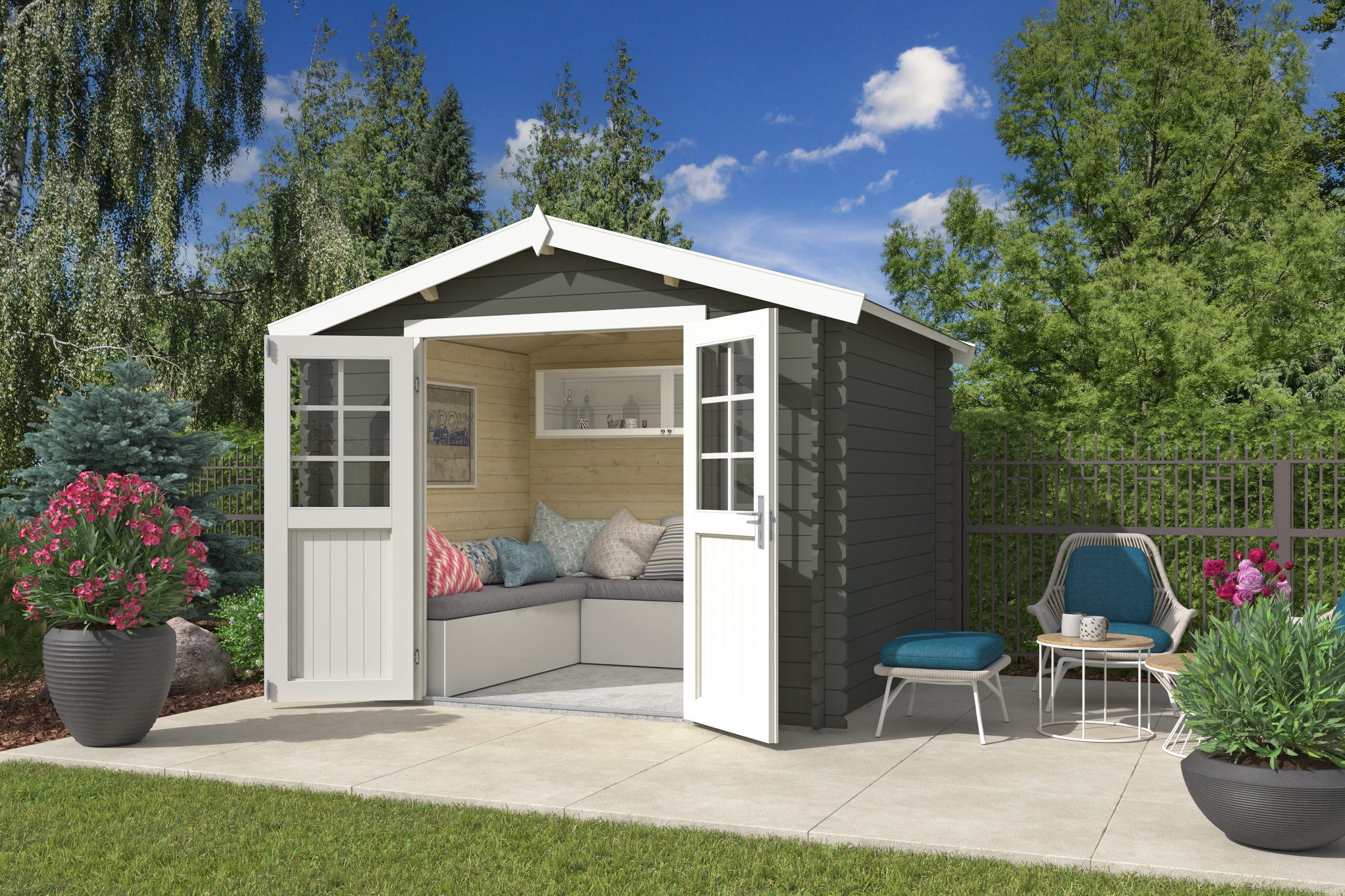 Nordic Holz Gartenhaus Norah 380, BxT: 307,2x400 cm