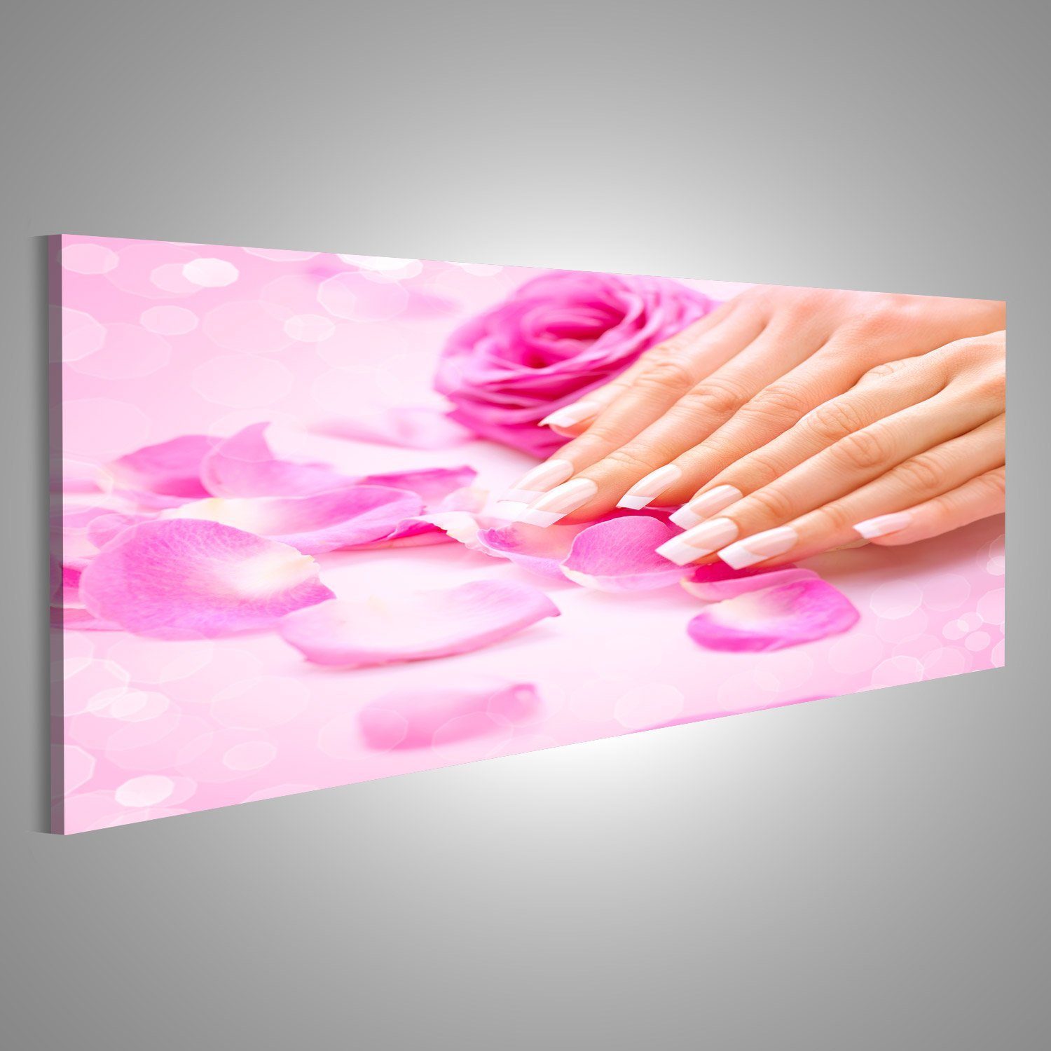 ᐅ islandburner Leinwandbild Bild auf Leinwand Maniküre Hände Spa Weibliche Hände Weiche Haut ...
