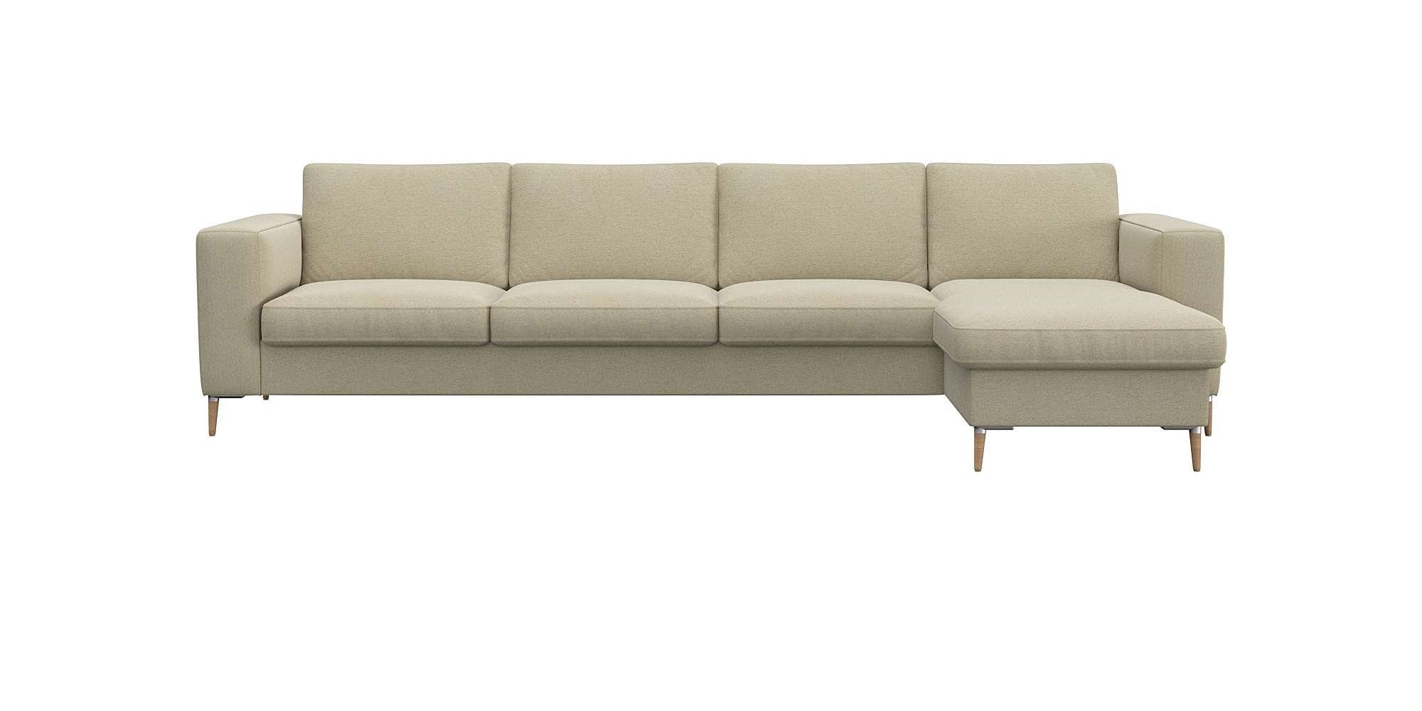 Flexlux Ecksofa Fiore L Form Breite Armlehnen Kaltschaum Füße Alu