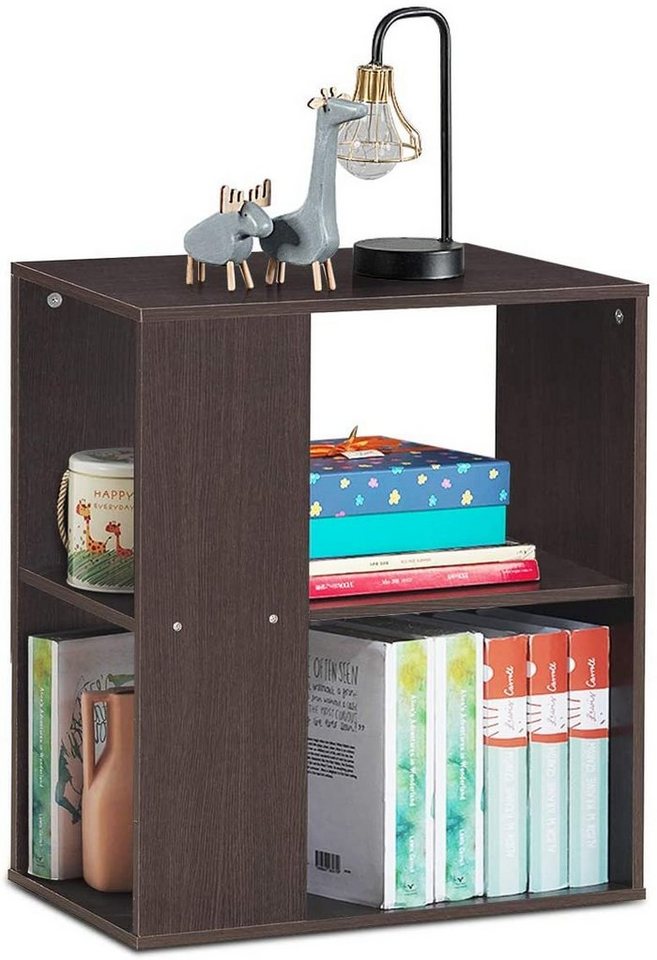 Costway Beistelltisch Bücherregal Mit 2 Ablagen Holz 52x295x60cm