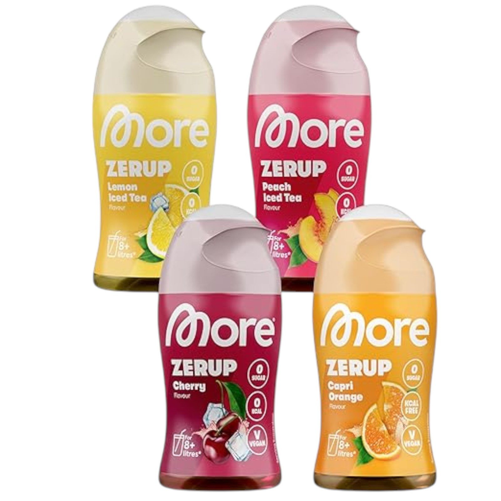 More Nutrition Trinkflasche MORE Zerup, mixed 4er Bundle, 4 x 65 ml ...