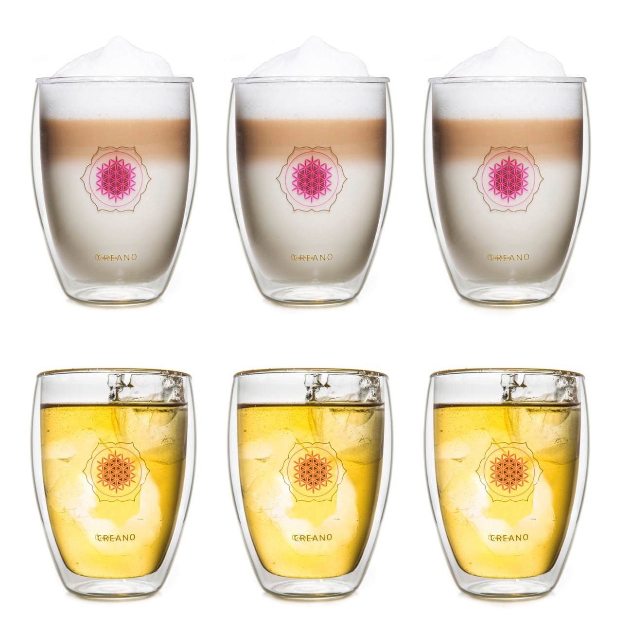 Creano Teeglas Creano Doppelwandiges Tee Glas Latte Macchiato