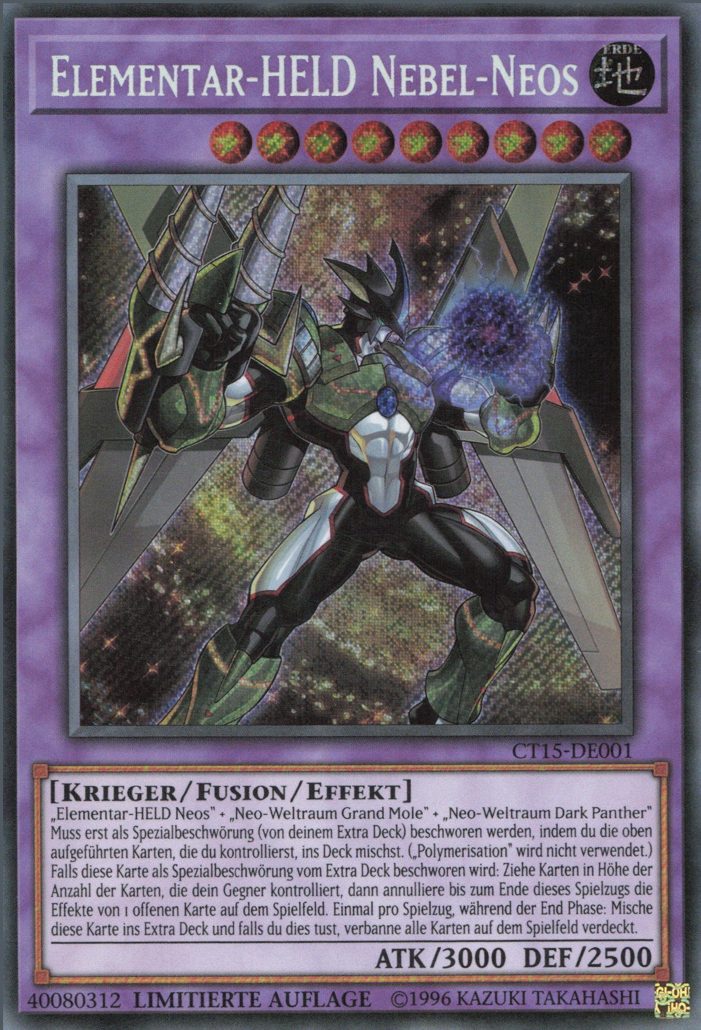 Recollectibles Sammelkarte Yugioh Karte Elementar Held Nebel Neos
