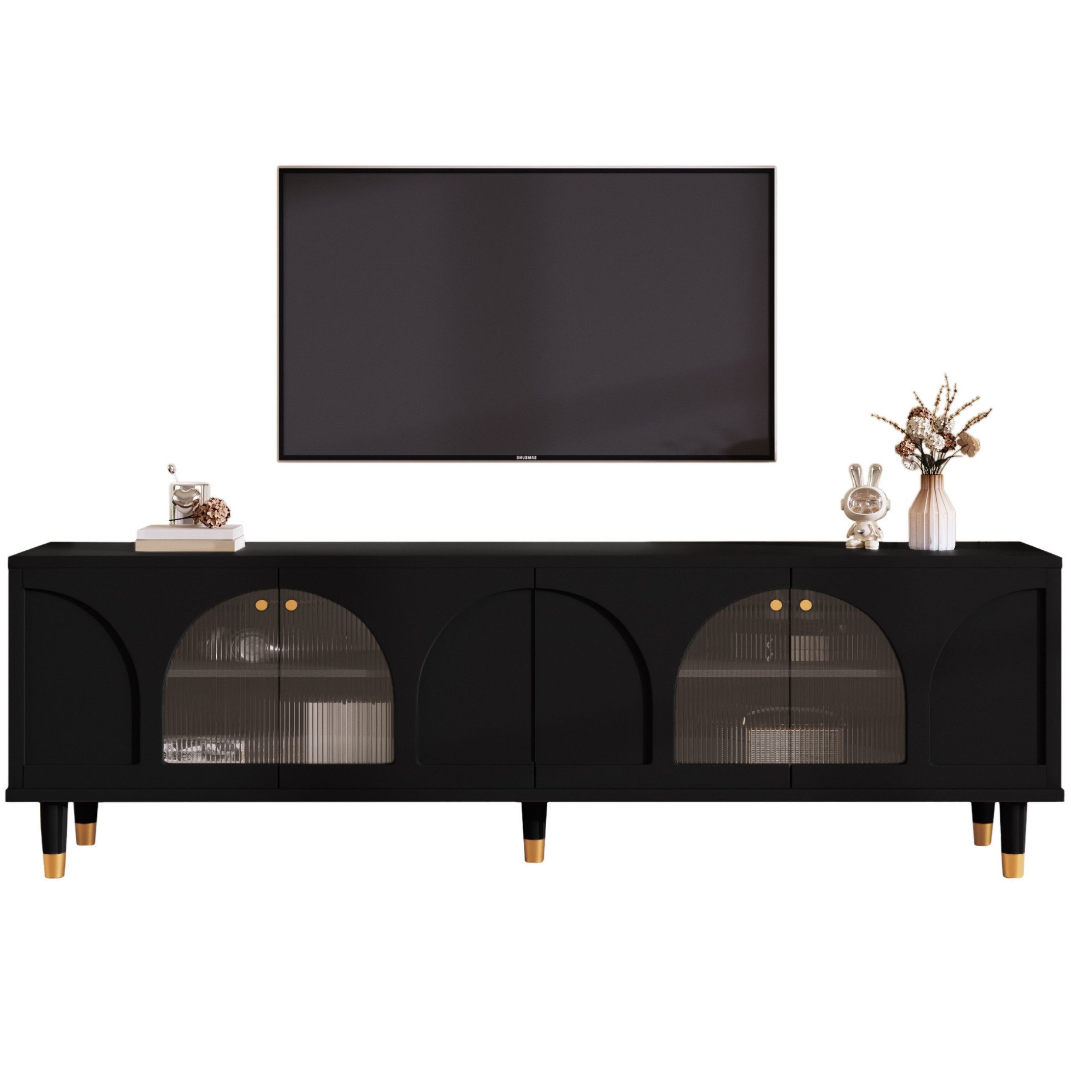 Seedwave Lowboard Moderner Tv Schranktv Lowboard Mit 2 Doppelglastüren