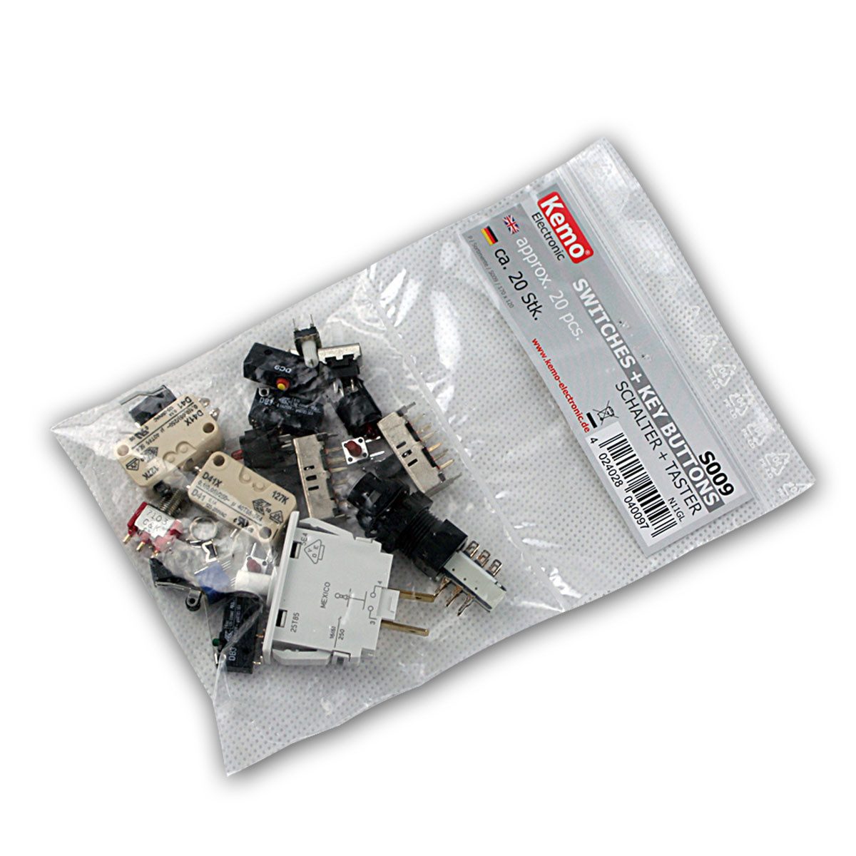 Kemo Modellbausatz Sortiment Schalter und Taster ca. 20 Stk