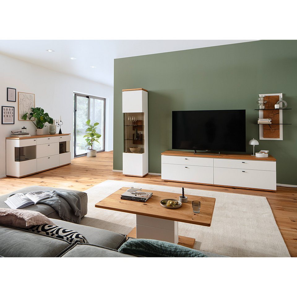 Lomadox Wohnzimmer Set Mullingar 05 Mega Spar Set 5 St Vitrine