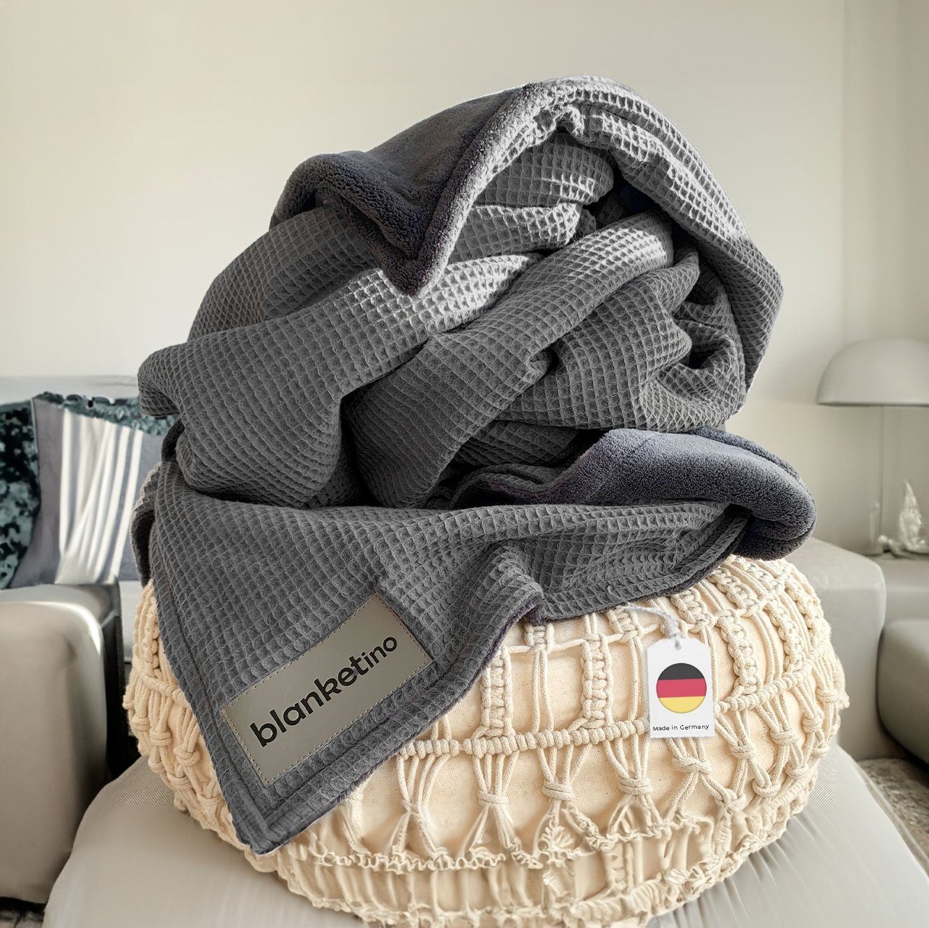 Wohndecke flauschige Kuscheldecke, wärmende Couchdecke, blanketino ...