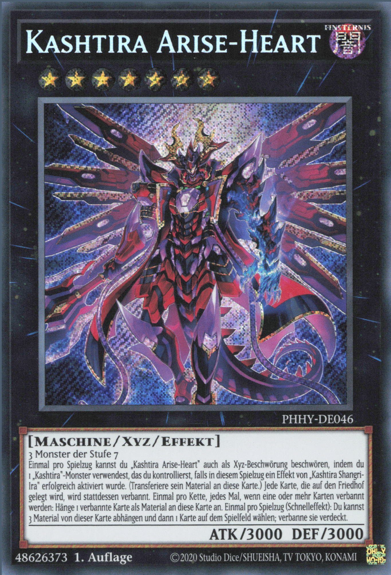 ReCollectibles Sammelkarte YuGiOh Karte Kashtira Arise-Heart (V.1) deutsch, Yu-Gi-Oh! Karte PHHY ...