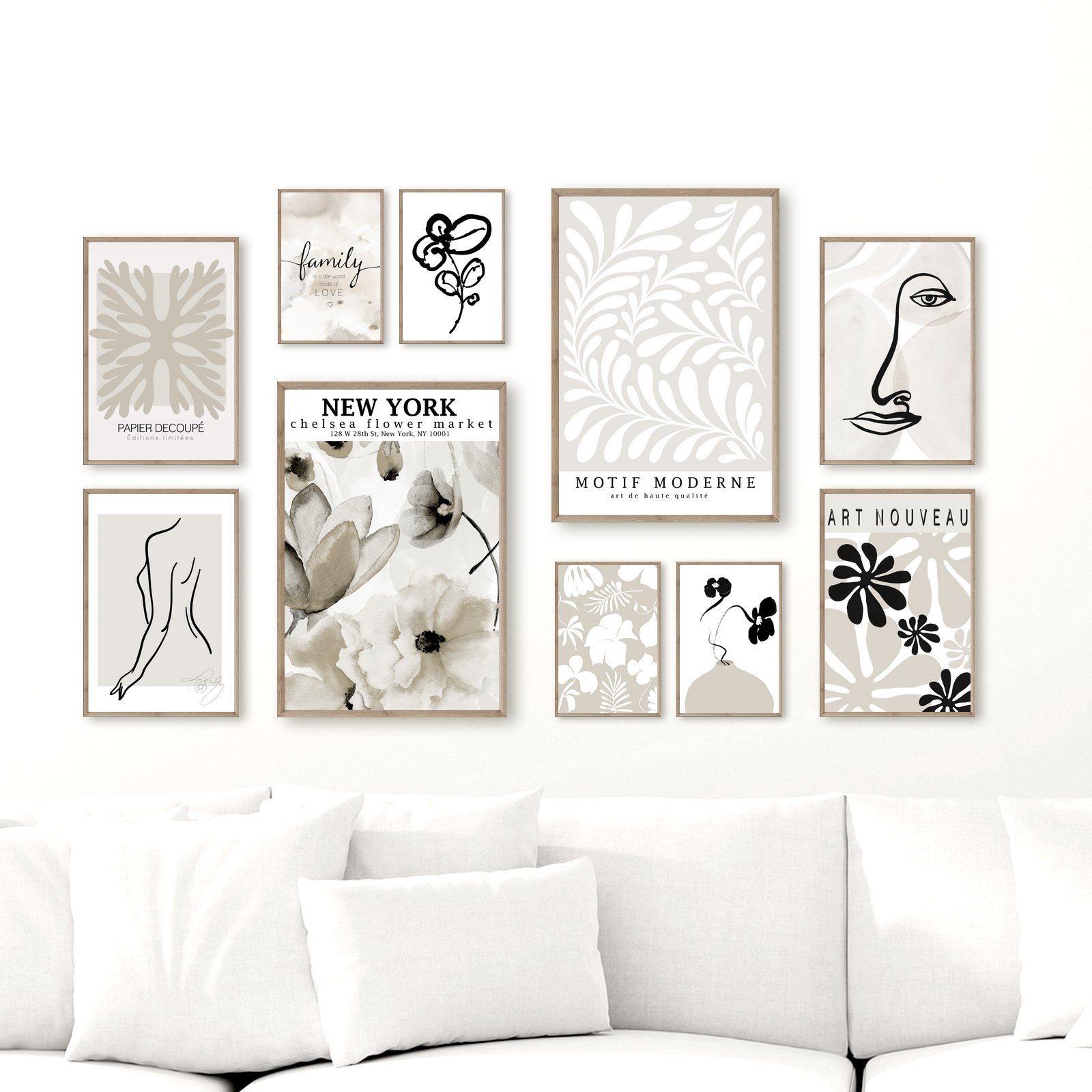 Homestyle Accessoires Poster Bilderset New York Flower Market Din A3a4