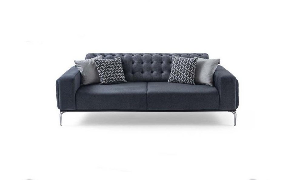 Jvmoebel 3 Sitzer Chesterfield Grauer 3 Sitzer Wohnzimmer Dreisitzer