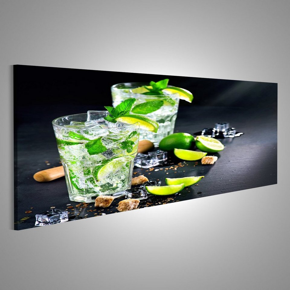 Islandburner Leinwandbild Bild Auf Leinwand Mojito Cocktail Auf Einem