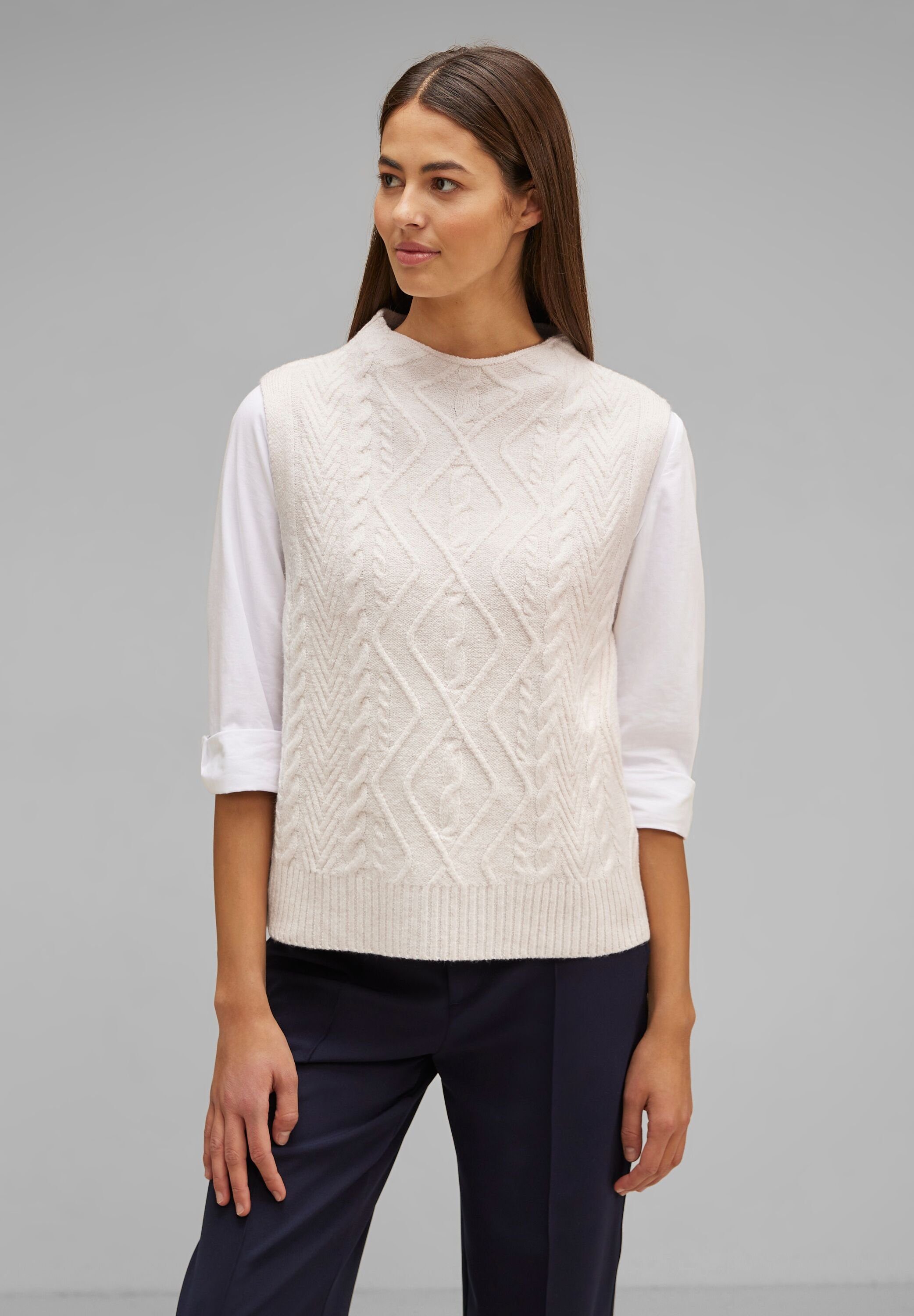 Street One Stehkragenpullover Mit Stehkragen Strickmuster
