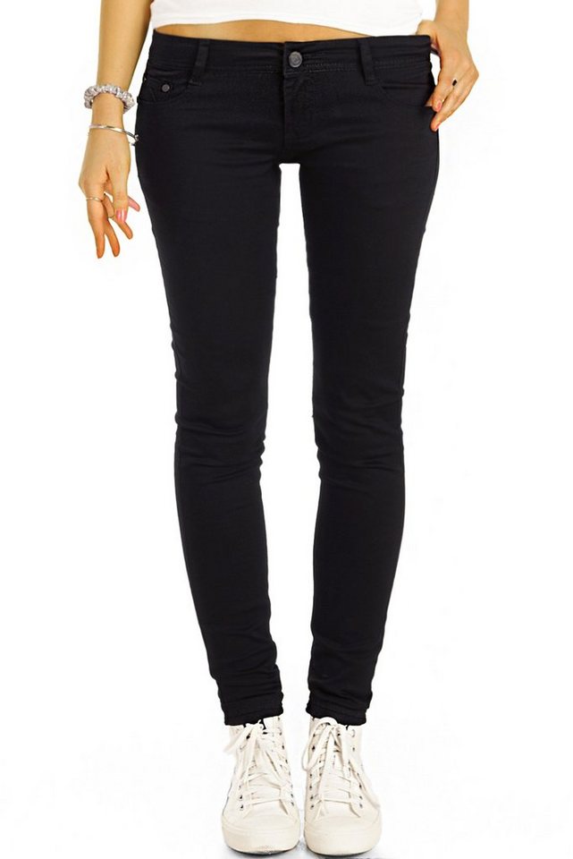 Be Styled Röhrenjeans Damen Hüftjeans Skinny Slim Fit Low Waist Hosen J71e