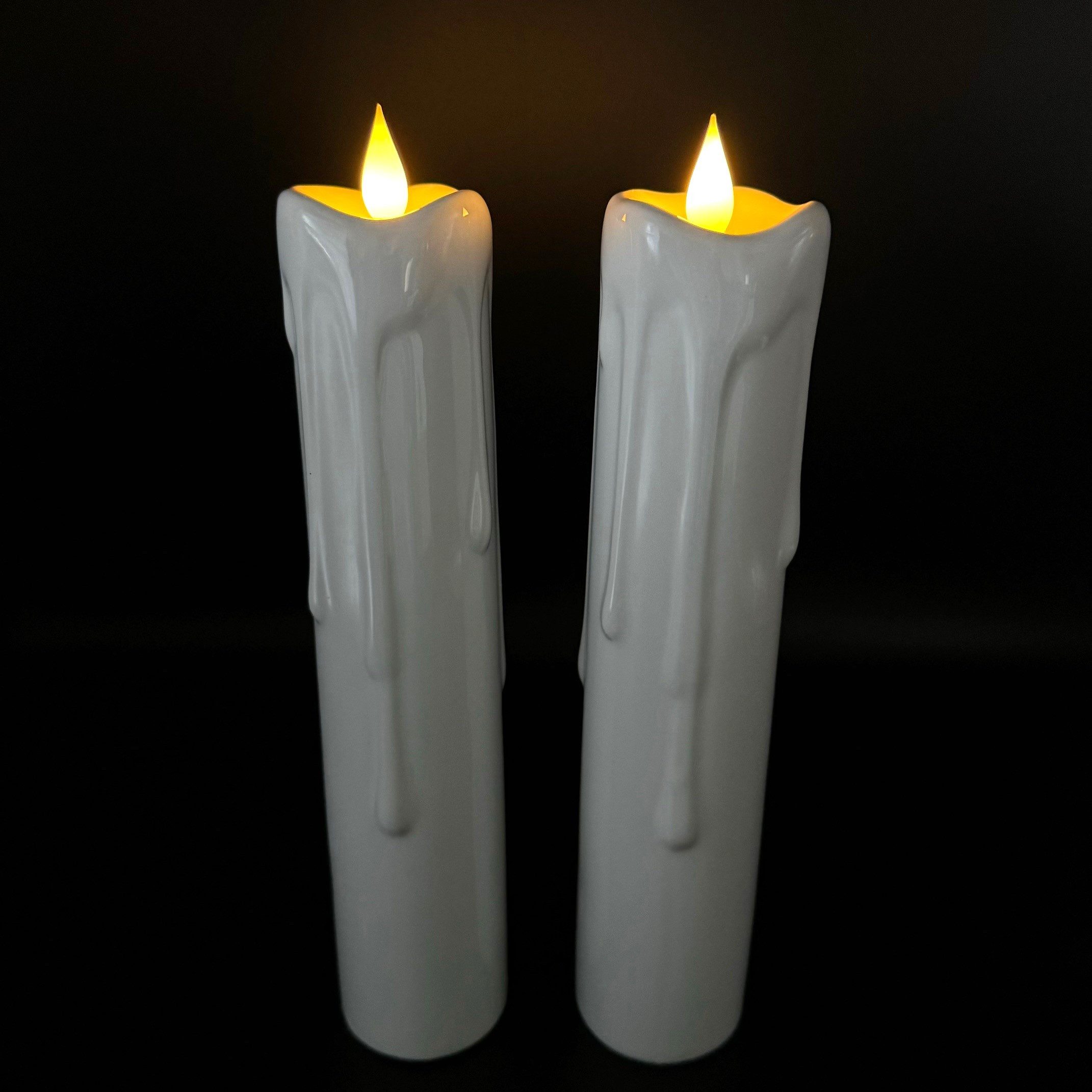 Online Fuchs Led Kerze 2er Set Große Led Kerzen Aus Keramik Mit 6