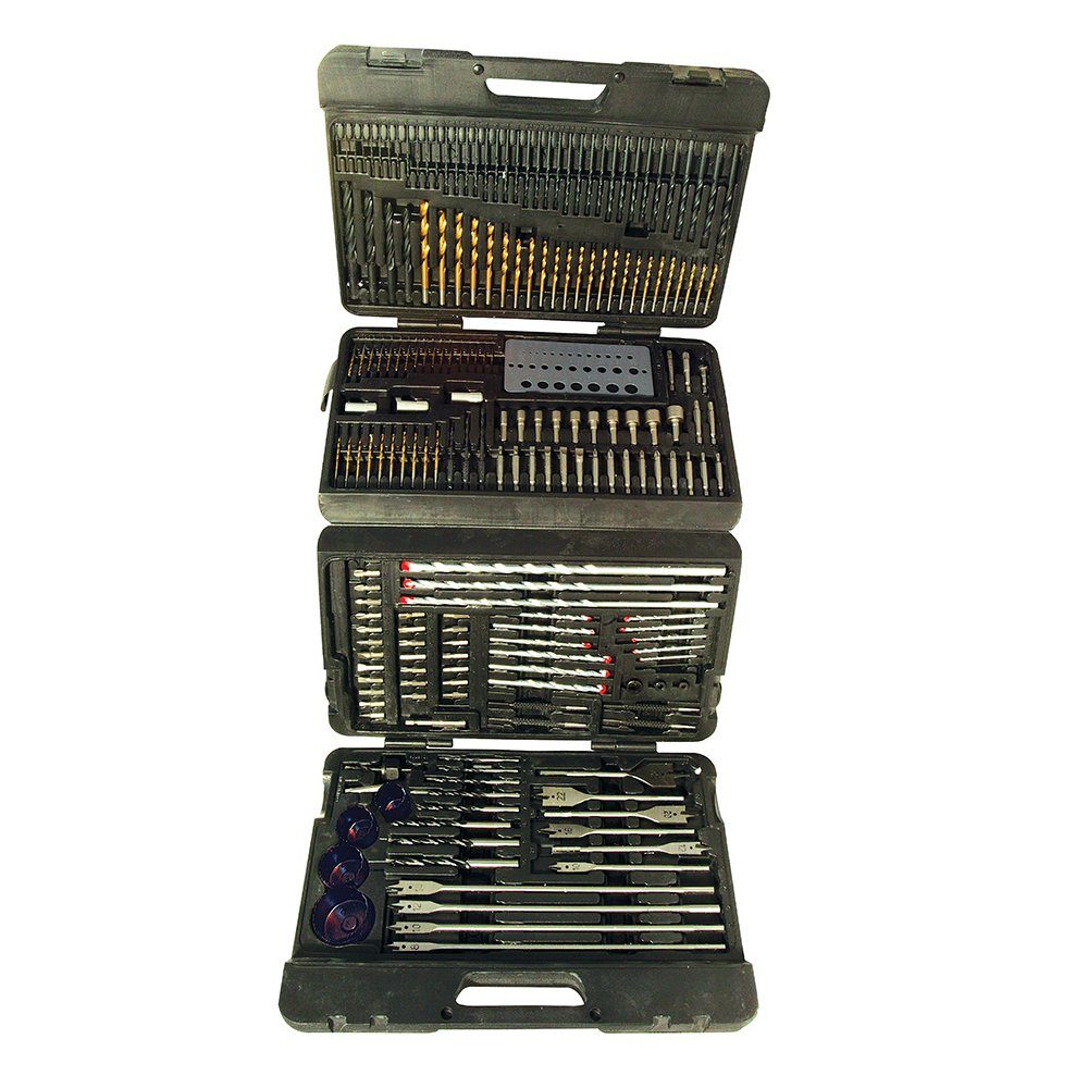 Bohrer- und Bit-Set HSS Bohrer und Bit Set 204-tlg. im Koffer