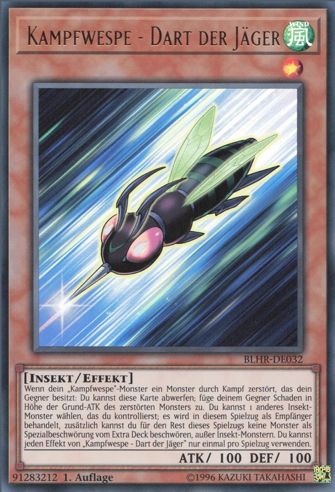 ReCollectibles Sammelkarte YuGiOh Karte Kampfwespe - Dart der Jäger, Yu ... ReCollectibles Sammelkarte YuGiOh Karte Kampfwespe - Dart der Jäger, Yu ...