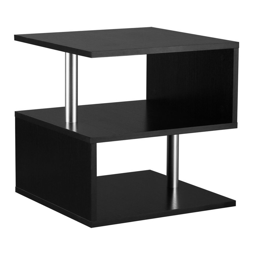 Homcom Couchtisch Beistelltisch Im Modernen Design 2 Regale 50 Cm X