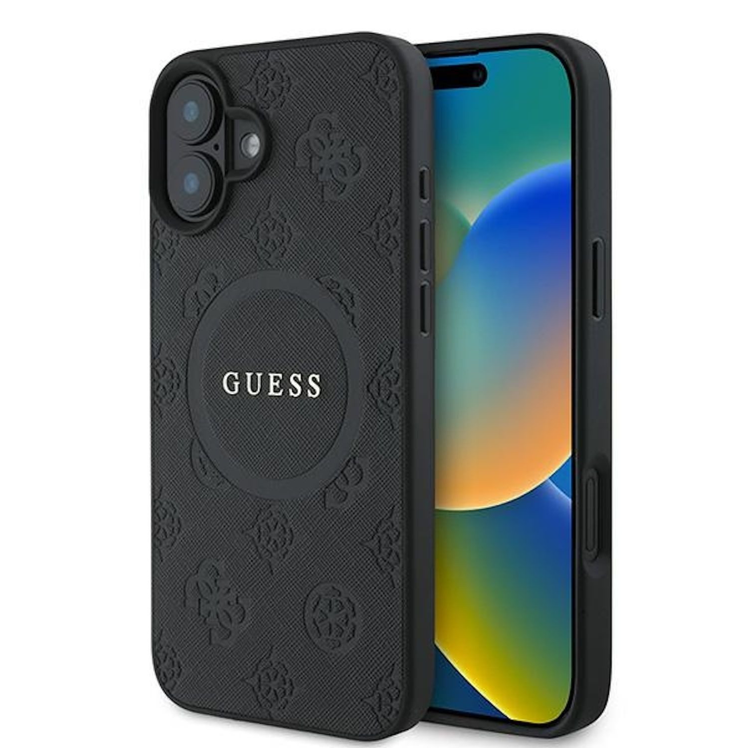 Guess Smartphone Hülle Guess Apple Iphone 16 Plus Saffiano Peony