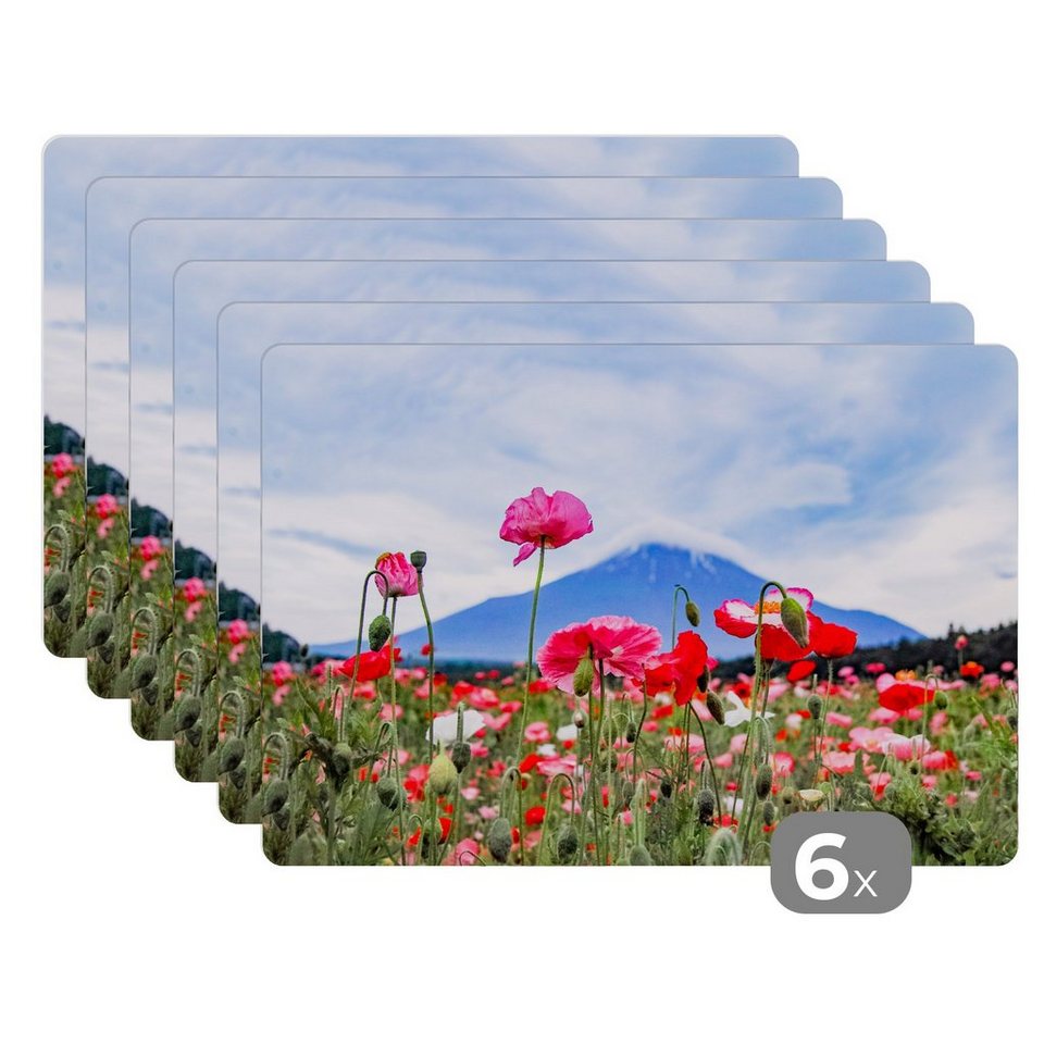 Platzset Rosa Mohnblumen Für Einen Berg Muchowow 6 St