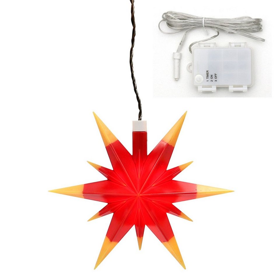 Sigro Led Stern Weihnachtsstern Mit Timer Rotgelb Led Fensterstern