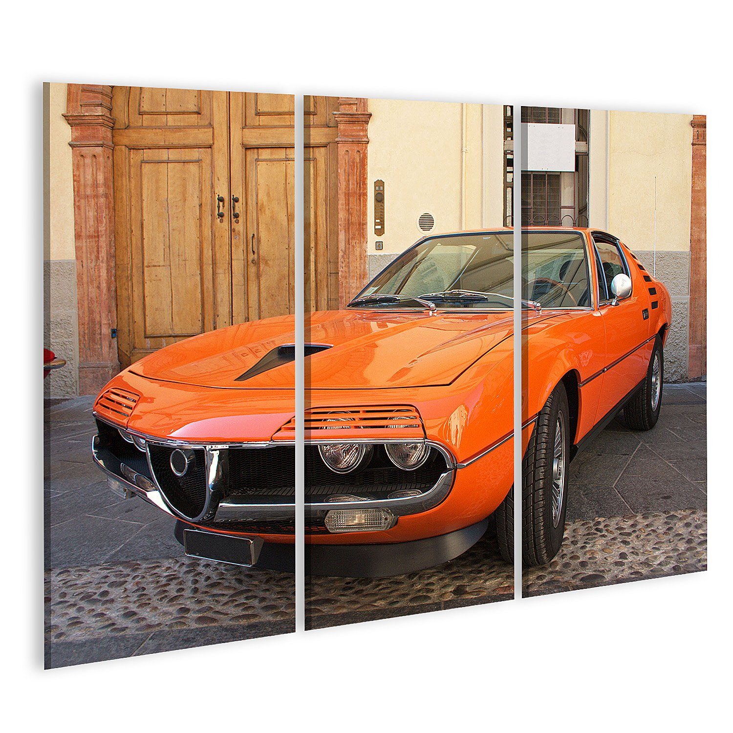 islandburner Leinwandbild Bild auf Leinwand Alfa Romeo Coupe Oldtimer Sportwagen Wandbild Poster ...