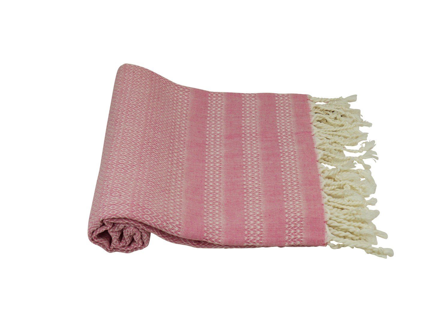 my Hamam Hamamtücher Pestemal Hamamtuch 100x190 cm pink "Meva", Baumwolle (1-St), leicht ...