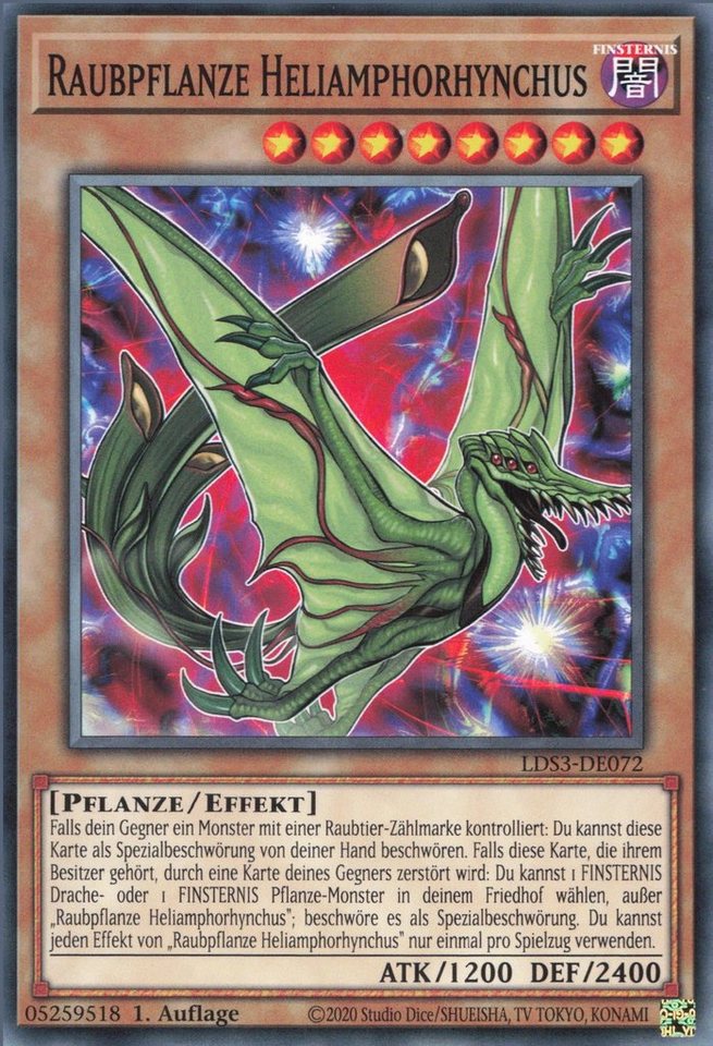 Recollectibles Sammelkarte Yugioh Karte Raubpflanze Heliamphorhynchus