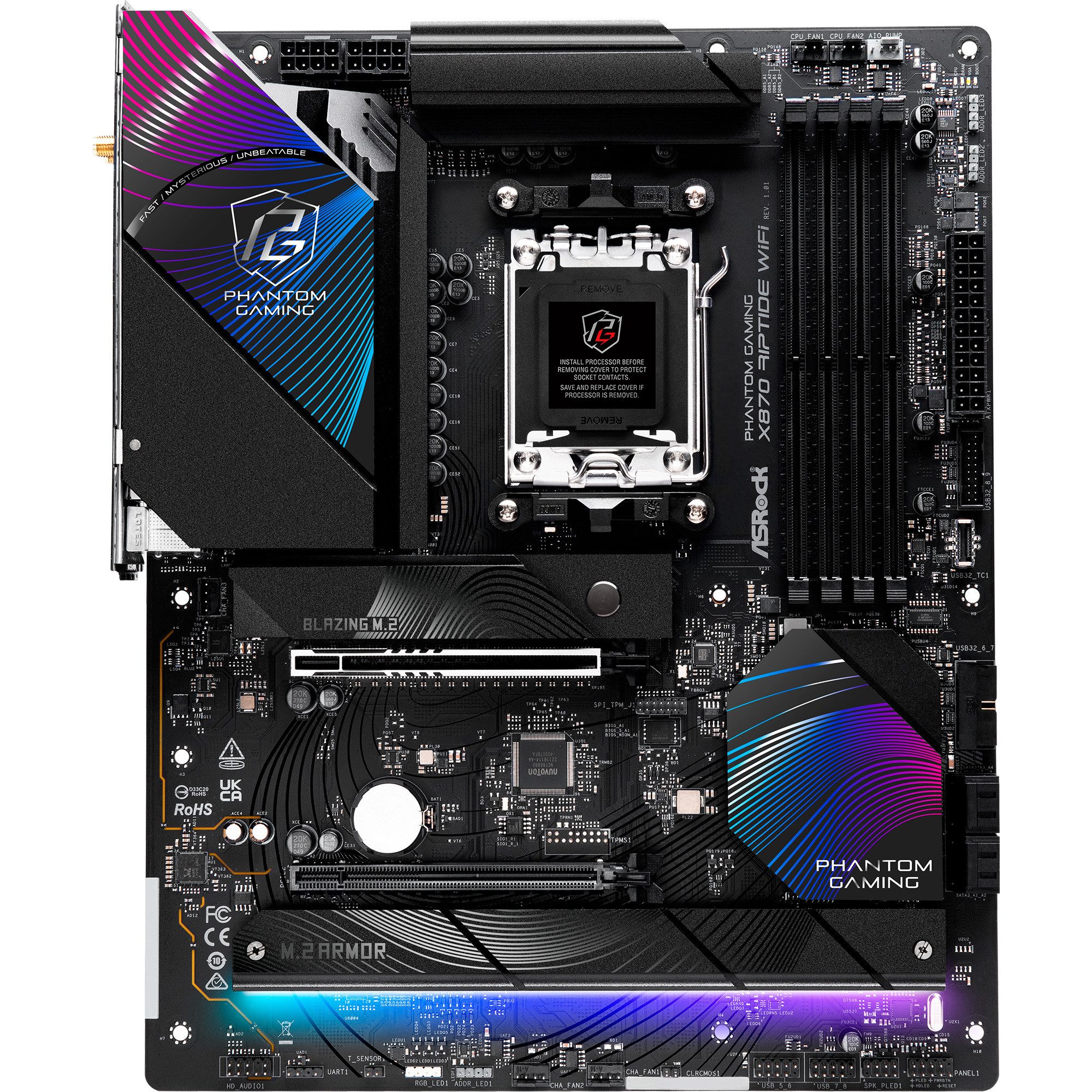 Asrock X870 Riptide WiFi Mainboard, Wi-Fi 7 (802.11be), Motherboard