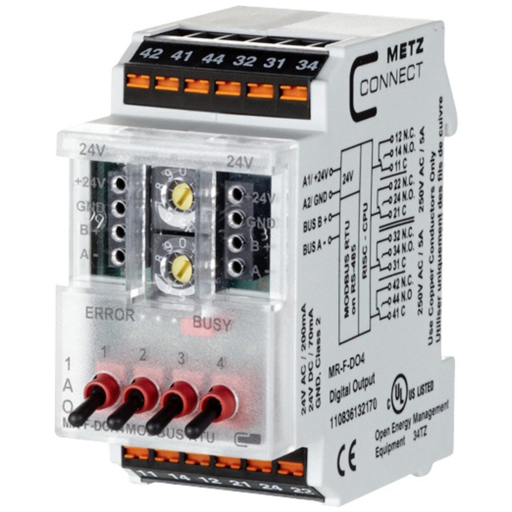 Metz Connect Metz Connect Mr F Do4 Modbus Rtu Modbus Modul 24 V Ac 24 V Dc 200 Ma Hutschienen