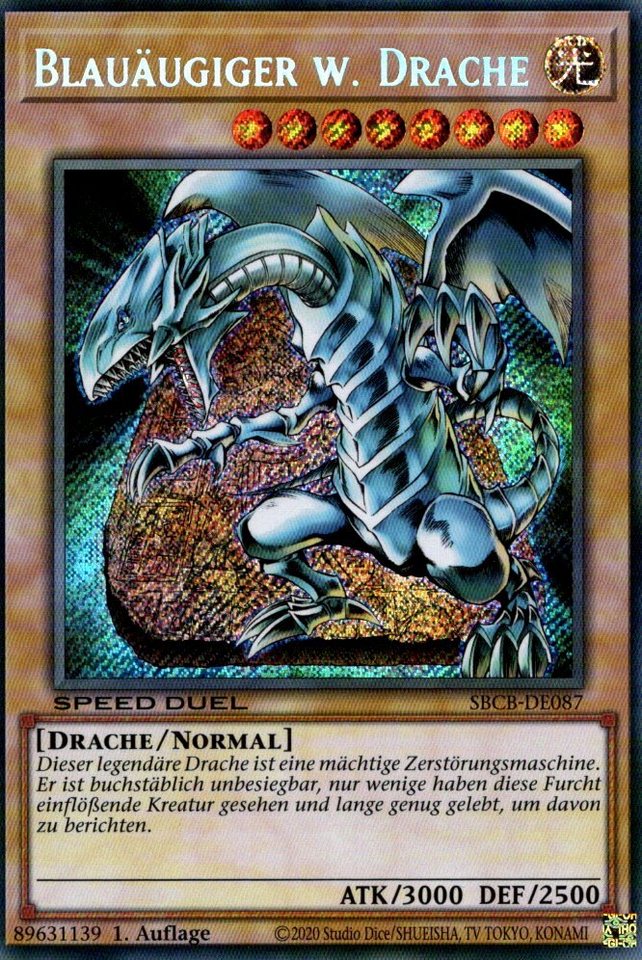Recollectibles Sammelkarte Yugioh Karte Blauäugiger W Drache V 2